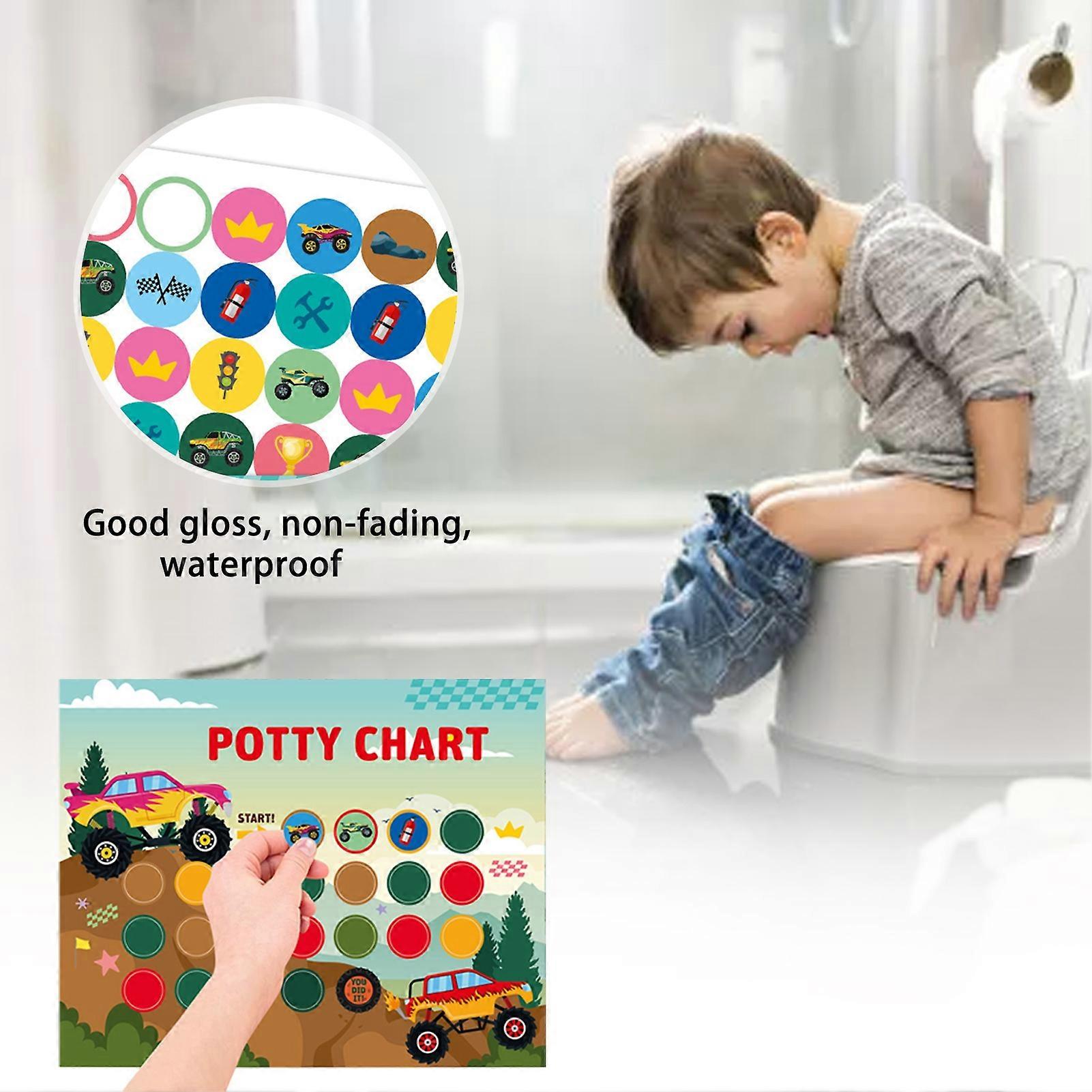 1 Set Toddler Girls Potty Training Chart Cartoon Dinosaur Potty ...