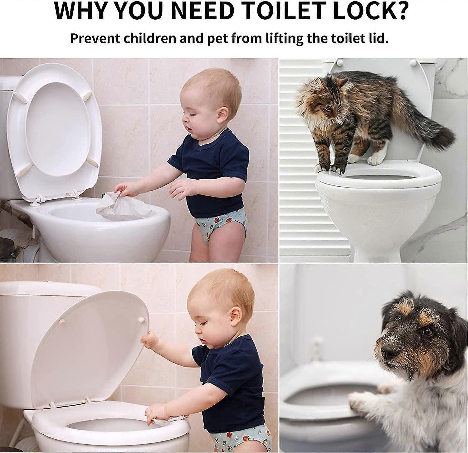 Baby Toilet Lock Safety Bathroom Child Proof Toilet Seat Lock with 3M ...