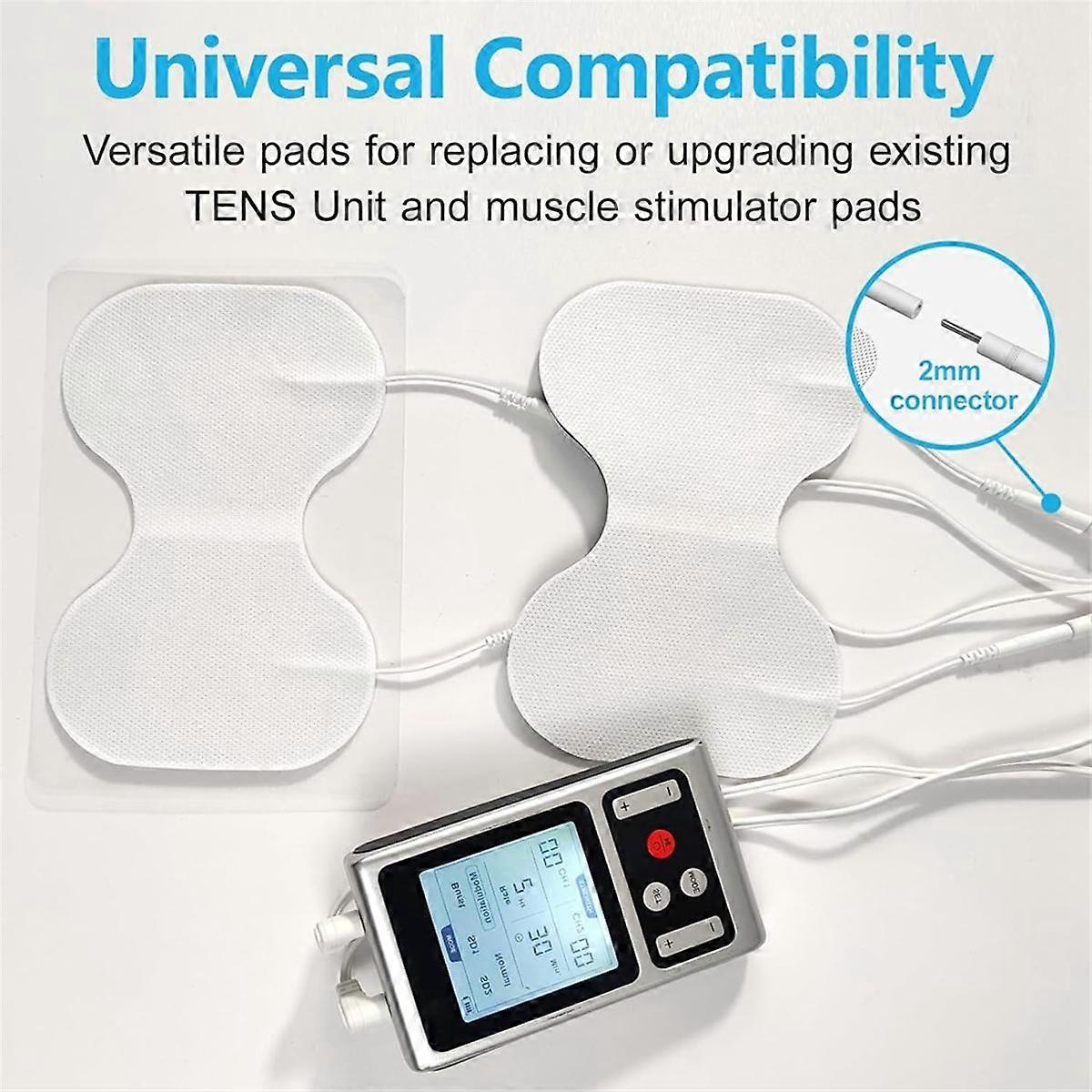 TENS Unit Replacement Pads - 4.5x6In Butterfly Shaped Electrode Pads ...