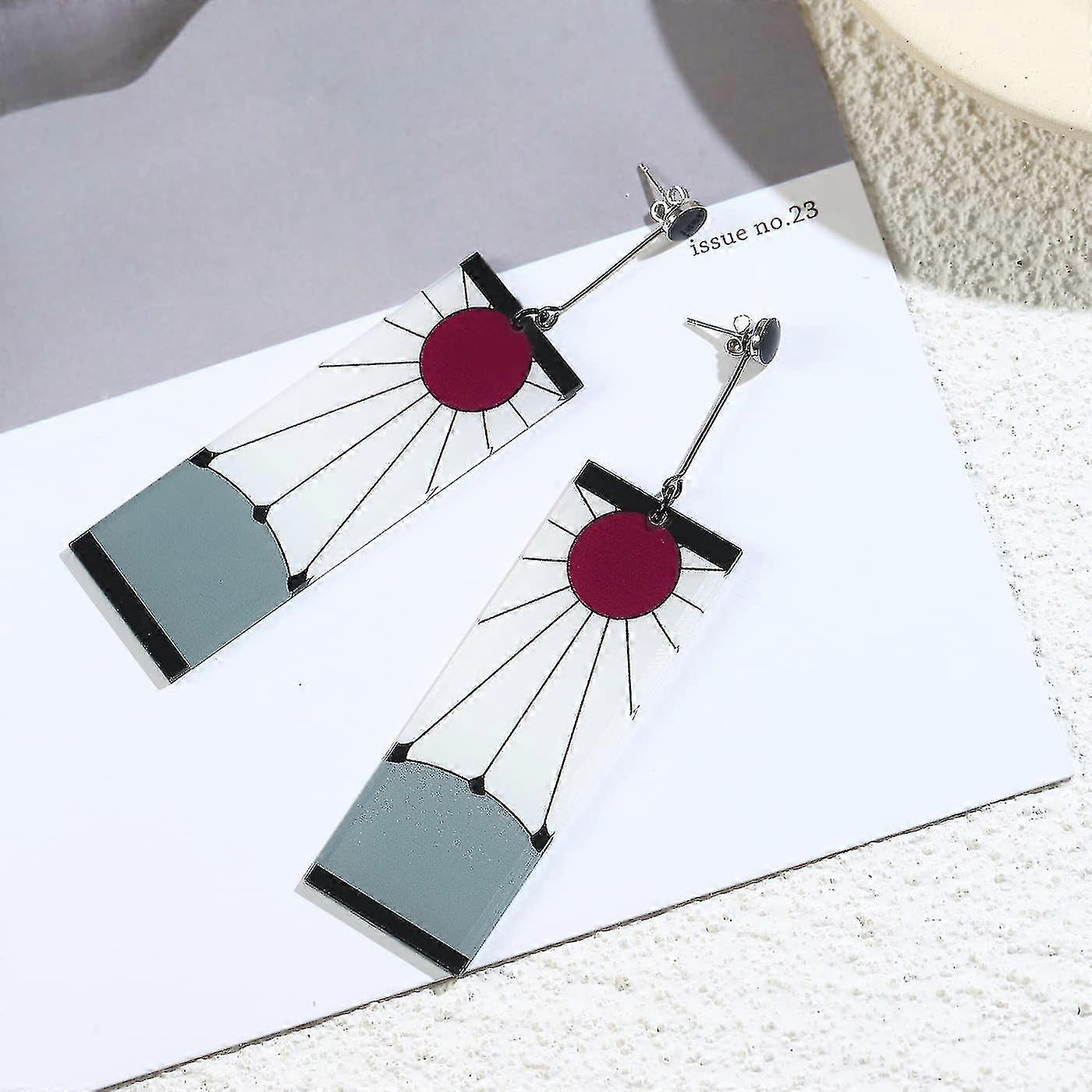 925 Sterling Silver Tanjiro Earrings,anime Demon Slayer Cosplay Tanjiro ...