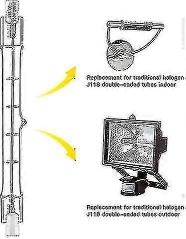 5 Pack R7s Halogen Bulb 118mm 200w 230v, R7s Halogen Rod 118mm, Halogen ...