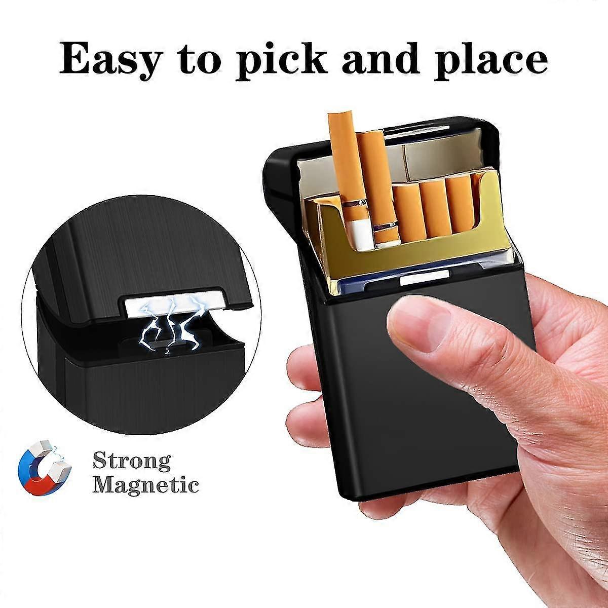 Cigarette Case, 2 Pcs Cigarette Box For Men, Women's Aluminum Cigarette ...