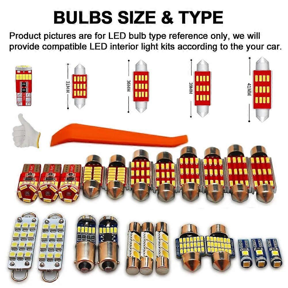 MDNG Canbus Car LED Bulbs Interior Map Dome Trunk Light Kit For BMW 3 Series E36 E46 E90 E91 E92 ...