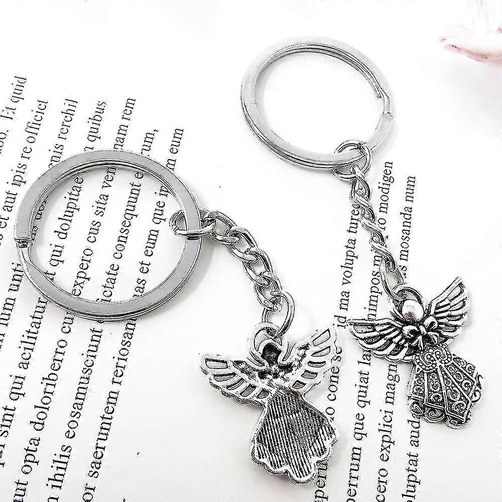 30pcs Silver Color Angel Key Ring Zinc Alloy Pendant Wedding Birthday ...