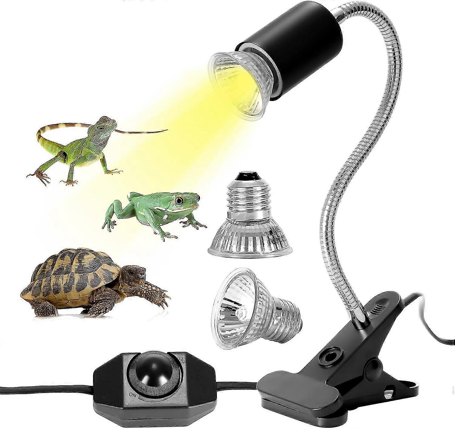 Tortoise Heat Lamp Kit Reptile Heat Lamp With 2 Uva Uvb Bulbs 25w 50w ...