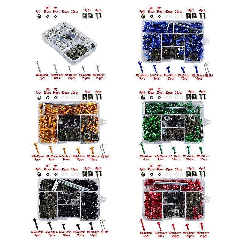 177PCS Fairing Bolts Kit CNC Screws Nut For Honda CBR600RR CBR900RR CBR929RR CBR1000RR CBR 600RR ...