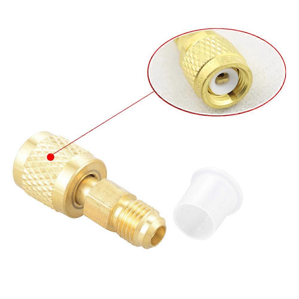 New R410a Brass Adapter Joints 1/4" Male To 5/16" Female Charging Hose ...