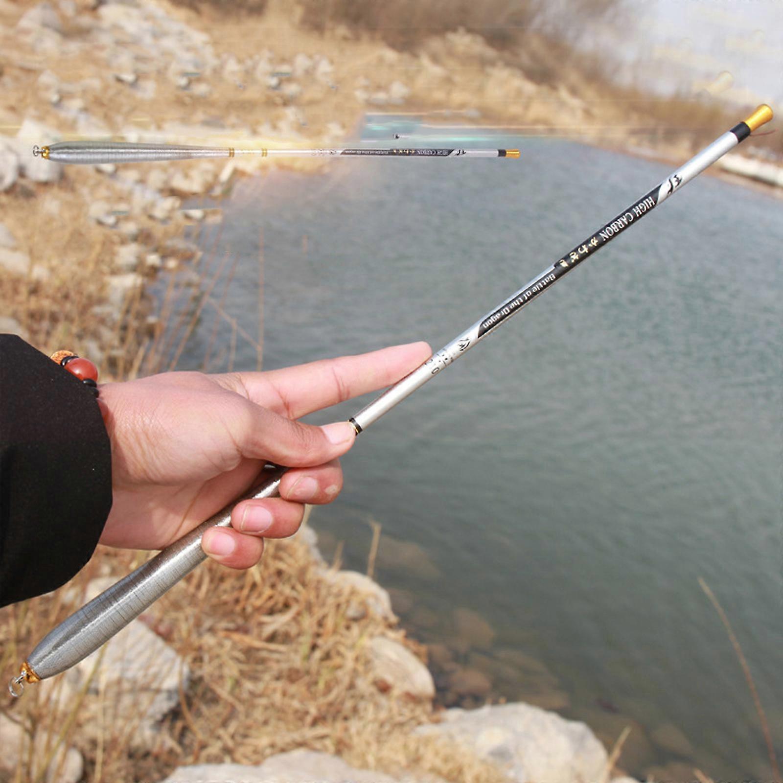 Mini Carbon Fiber Stream Fishing Rod Telescopic Ultra Short Fishing ...