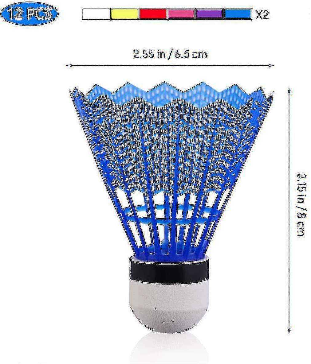Pack Of 24 Badminton Shuttlecocks Badminton Plastic Ball Foam Head For ...