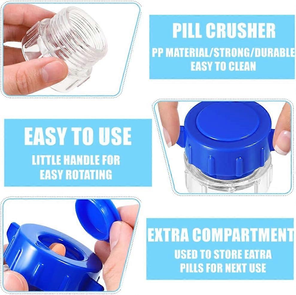 2025 New 2 Pack Pill Grinder,Tablet Grinder Medicine Splitter Powder ...
