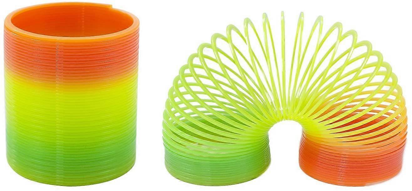 Rainbow Magic Spring, 12 PCS Colorful Rainbow Neon Plastic Spring Toy ...