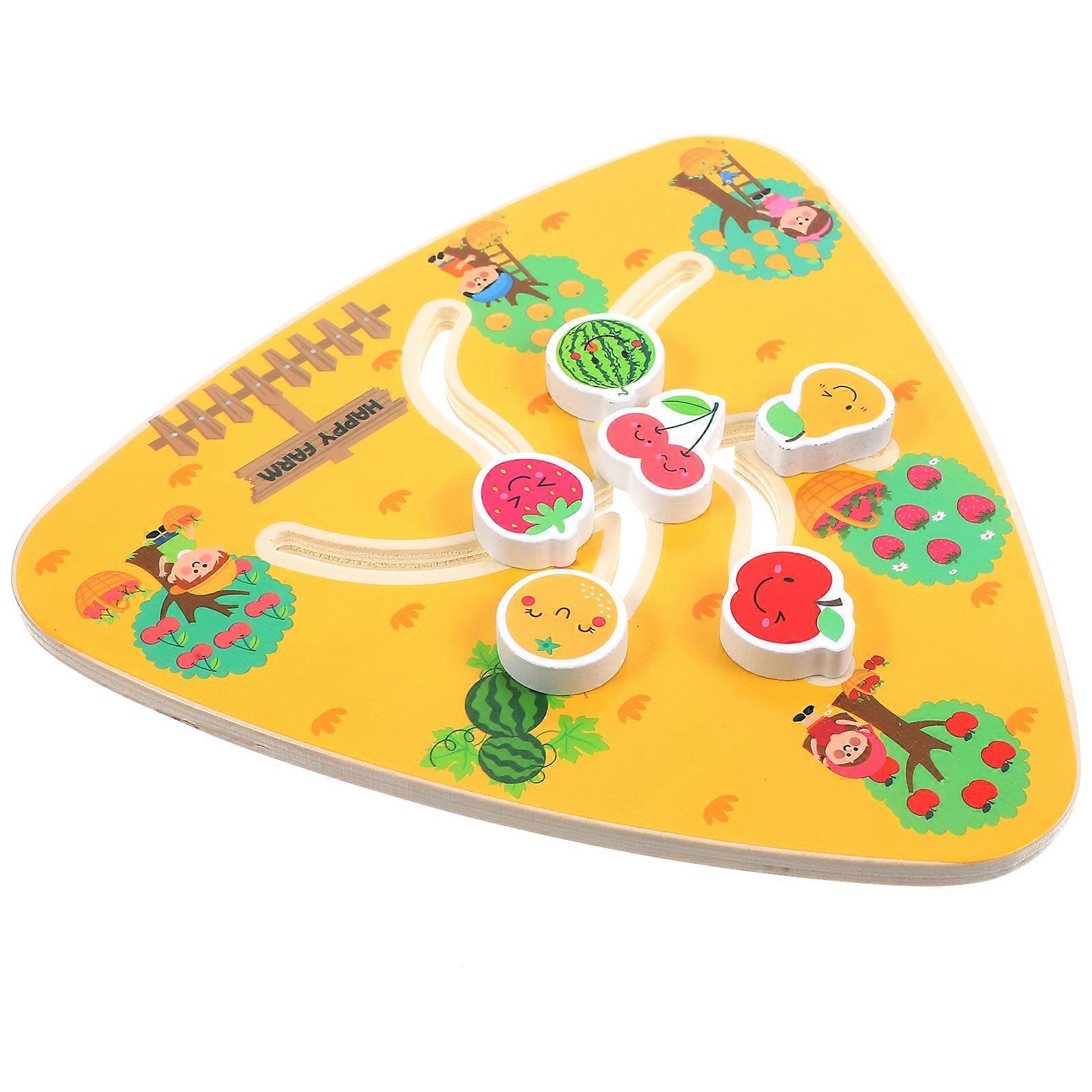 Cartoon Maze Game Board Toy Toddlers Toy Wooden Maze Board Game Toy ...