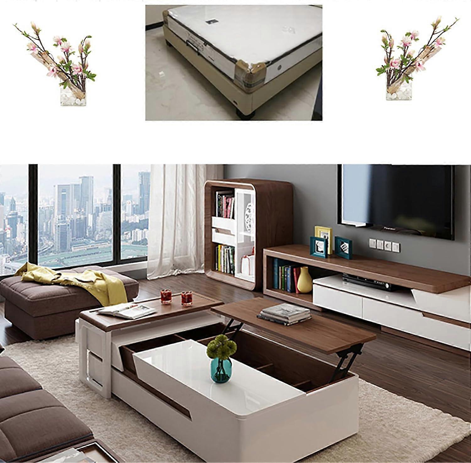 Wooden Bed Riser Sofa Feet Set of 4 L Shaped Couch Legs 10CM Height ...