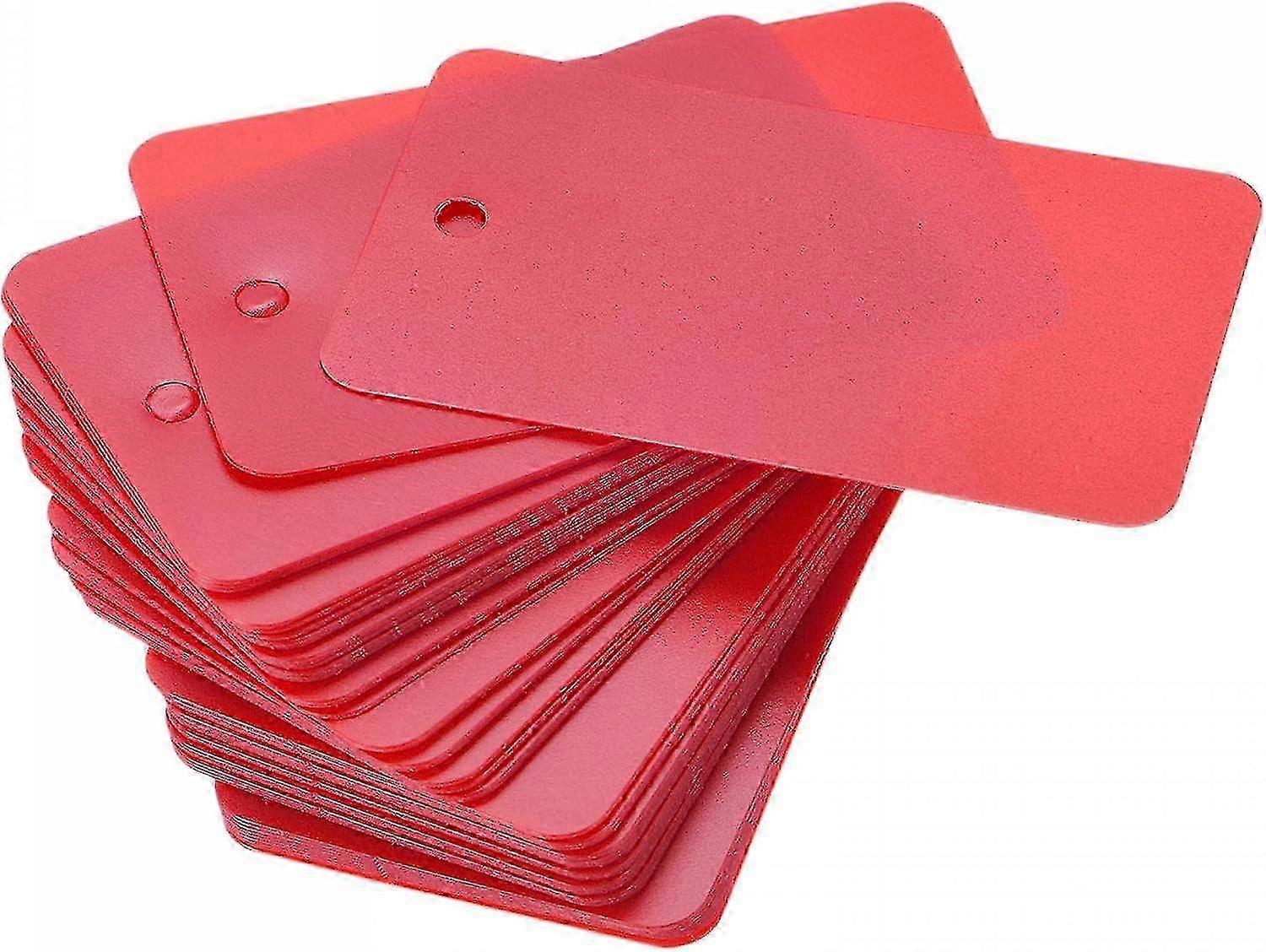 Waterproof Plastic Shipping Tags - 30X50mm Red, Pack of 50 for Product ...