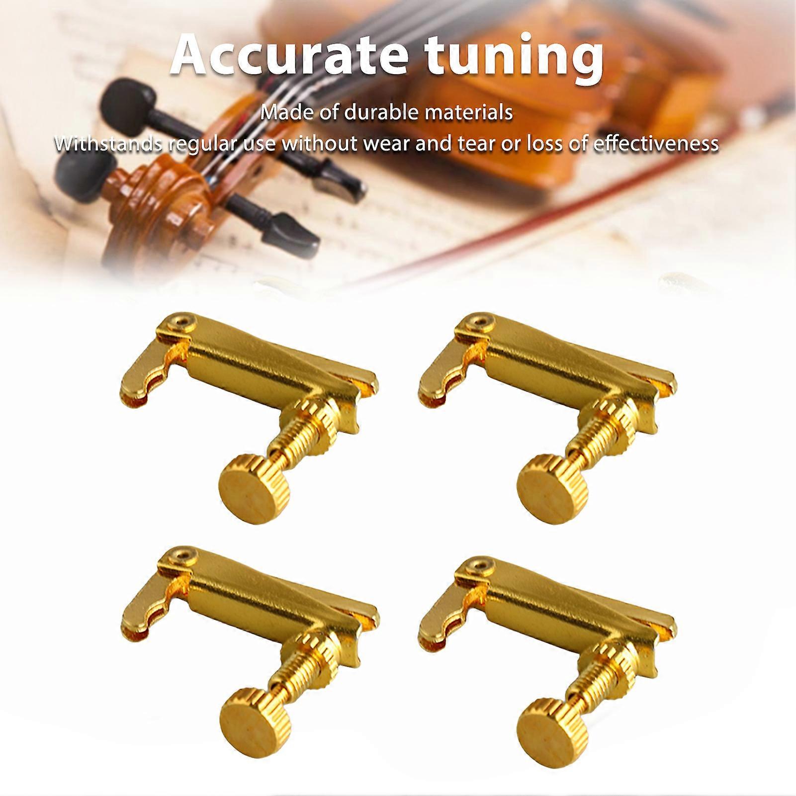4Pcs 1/2 Violin Fine Tuner Metal Violin String Adjuster Part Musical ...