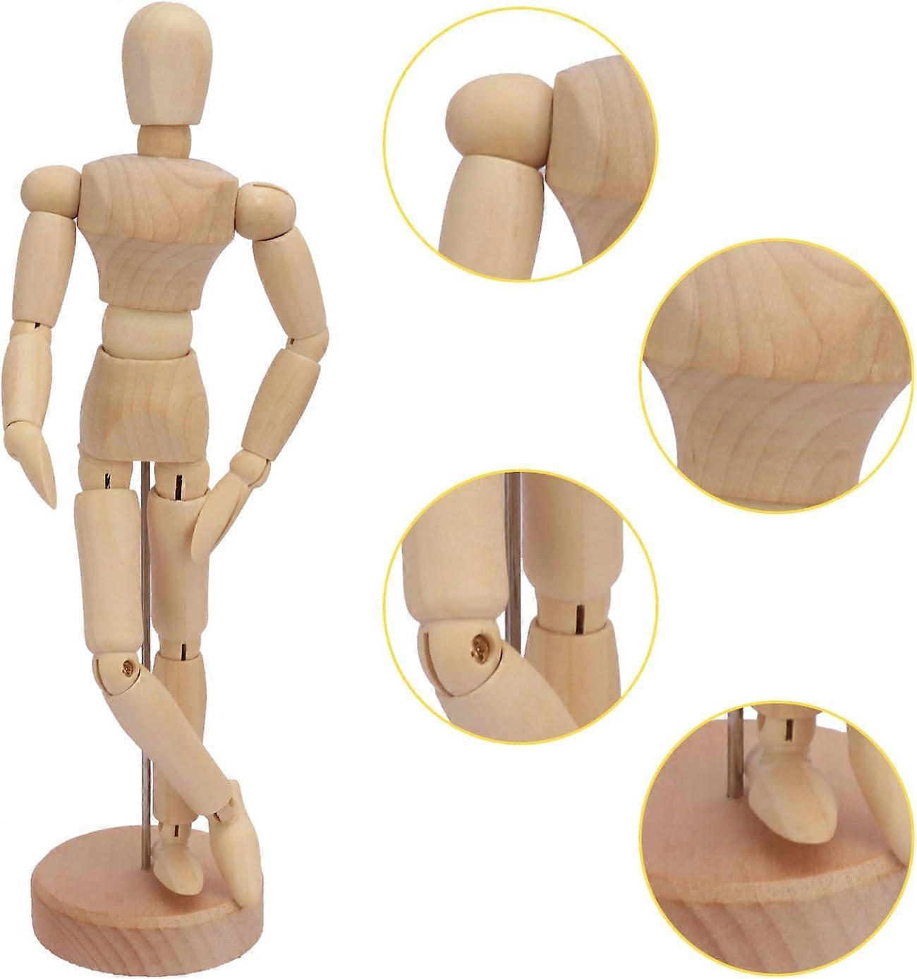 8 Inch Wooden Poseable Mannequin Set of 8, Art Drawing Models, Wood ...