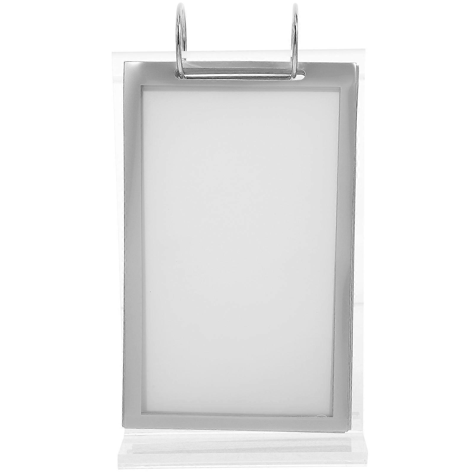 Transparent Flip Poster Stand with Base Vertical Menu Display Holder ...