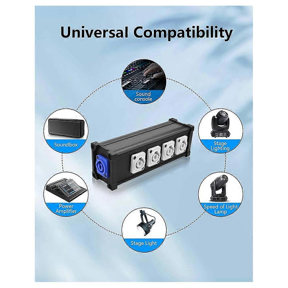 16A 4 Channel Multi PowerCon Power Cable Breakout for Stage Lights, LED ...