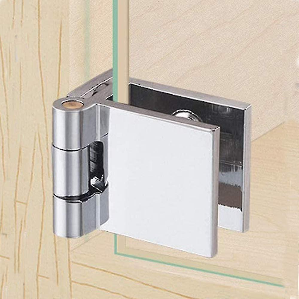 Alloy Glass Hinge,4 Pcs Glass Door Clip 0 Degree Glass Door Hinge, No ...