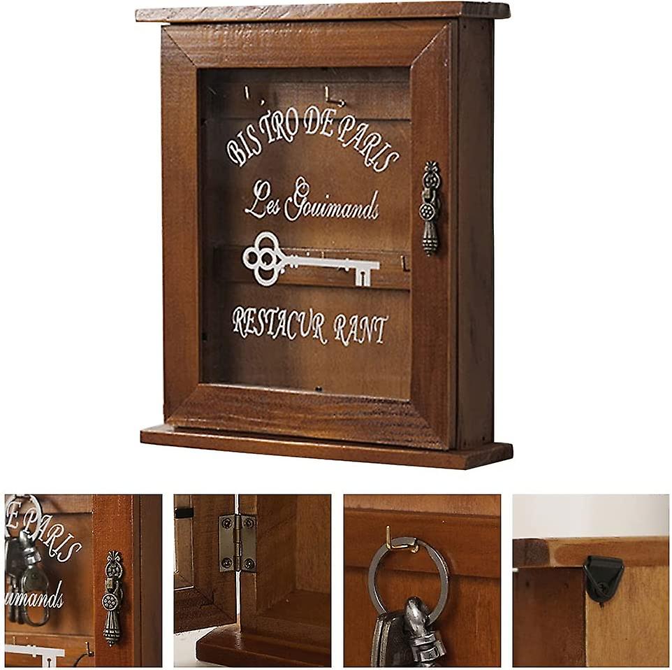 Key Cabinet Key Box Wooden Storage Box Wall-mounted Key Box Key Box ...