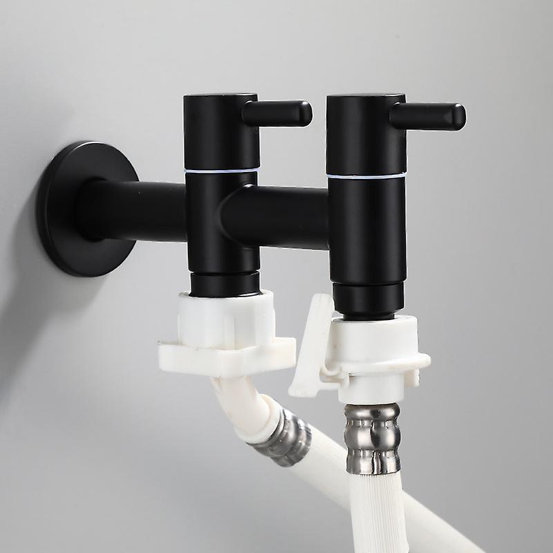 Washing Machine Faucet Double Switch Faucet, Wall Mounted Cold Water ...