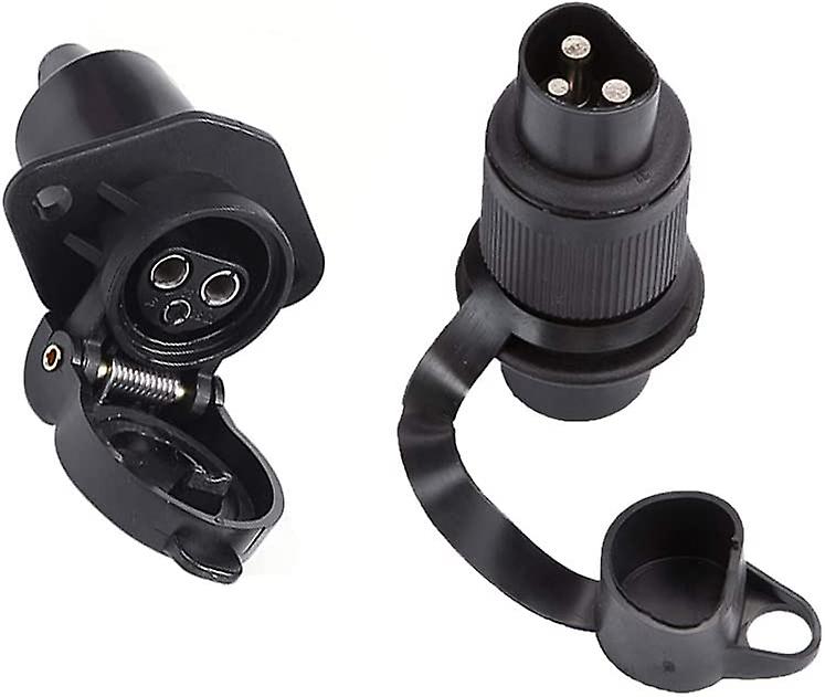 3 Pin Trailer Plug And Trailer Socket, 12v 3 Pinwaterproof Trailer Plug ...