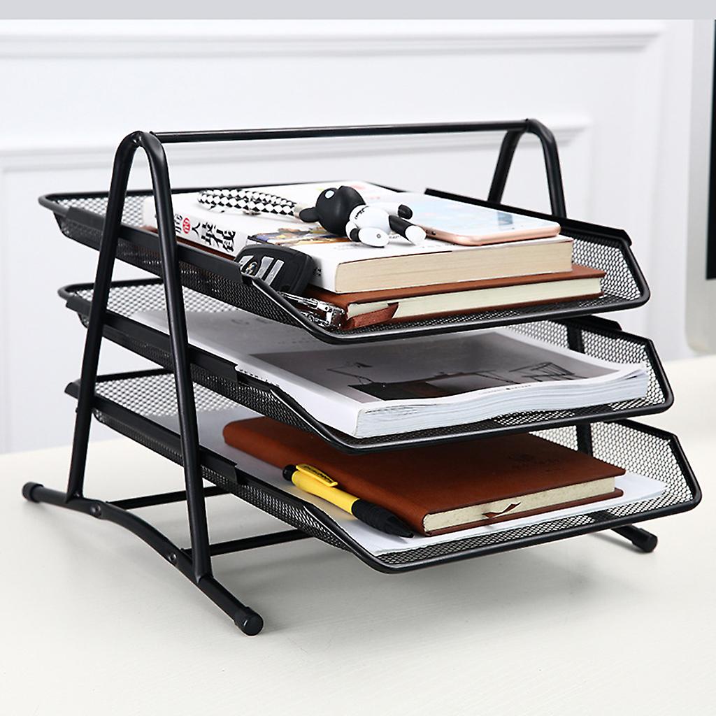 Metal Mesh Document Rack File Letter Book Tray Shelf for Carrier ...
