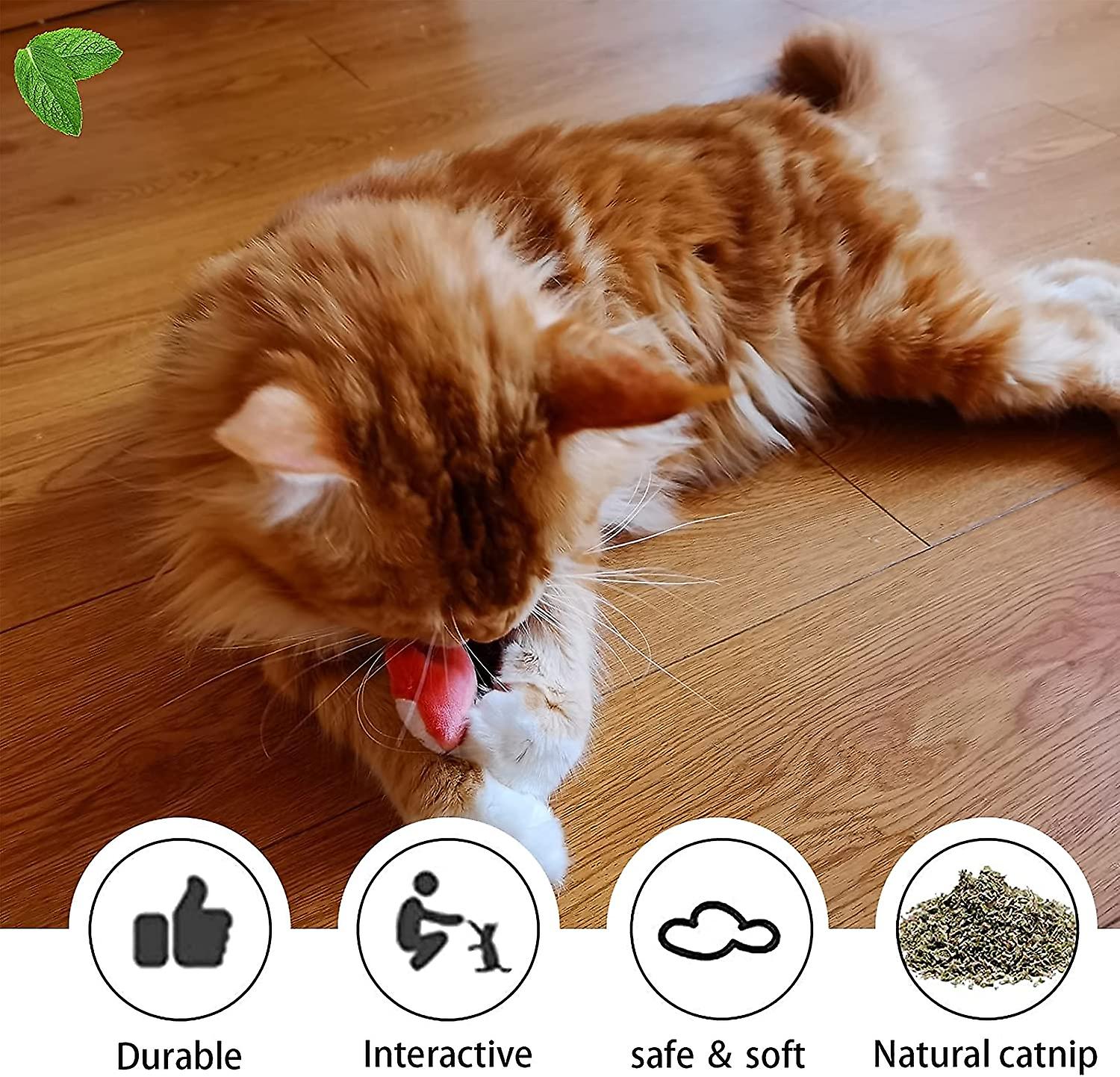 Interactive Catnip Toy, Cat Chew Toy Bite Resistant Catnip Toys For ...