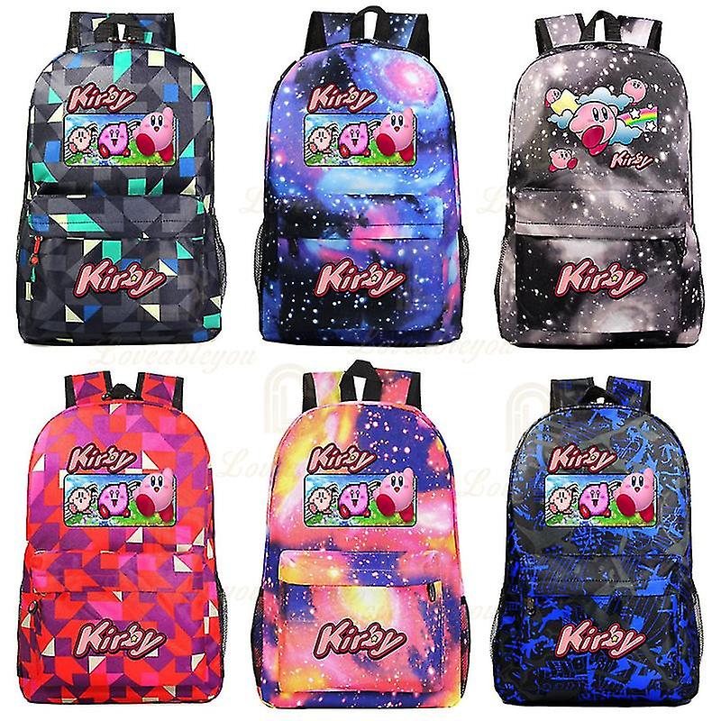 Kirby Game Boy Advance Theme Backpack With Study Stationery Compartment ...