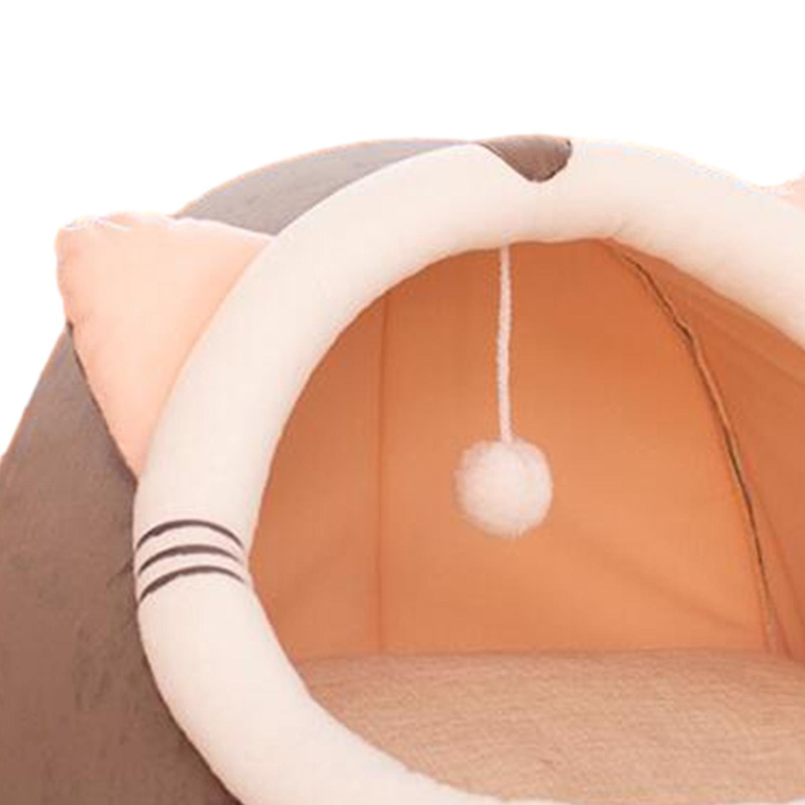 Cat Bed with Interactive Ball Pet Bed for Outdoor Cats and Small Dogs ...