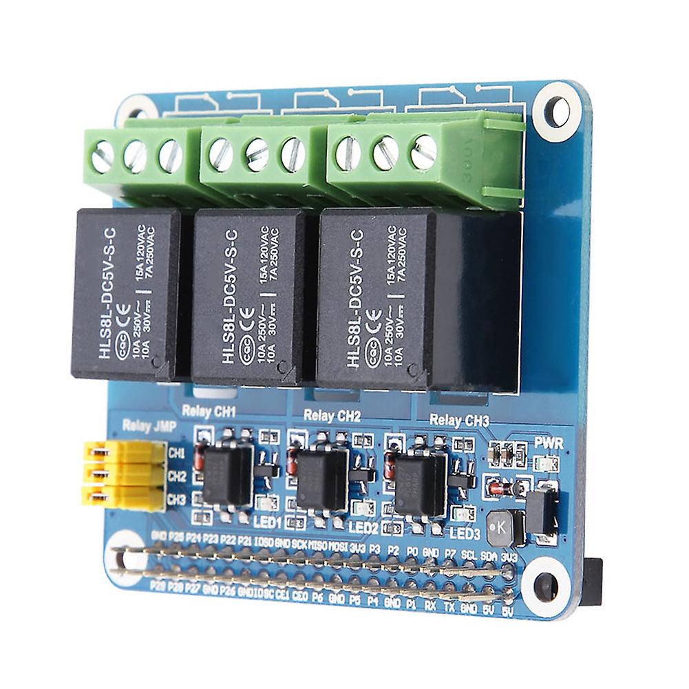 3-Channel Relay Expansion Board for Raspberry Pi Models A+ B+ 2B 3B 3B ...