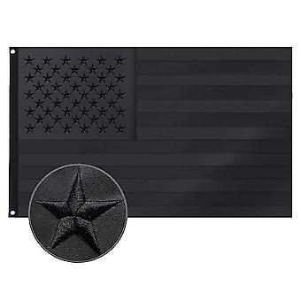 All Black American Flag 90*150cm Long Lasting Us Flag, Made From 210d ...