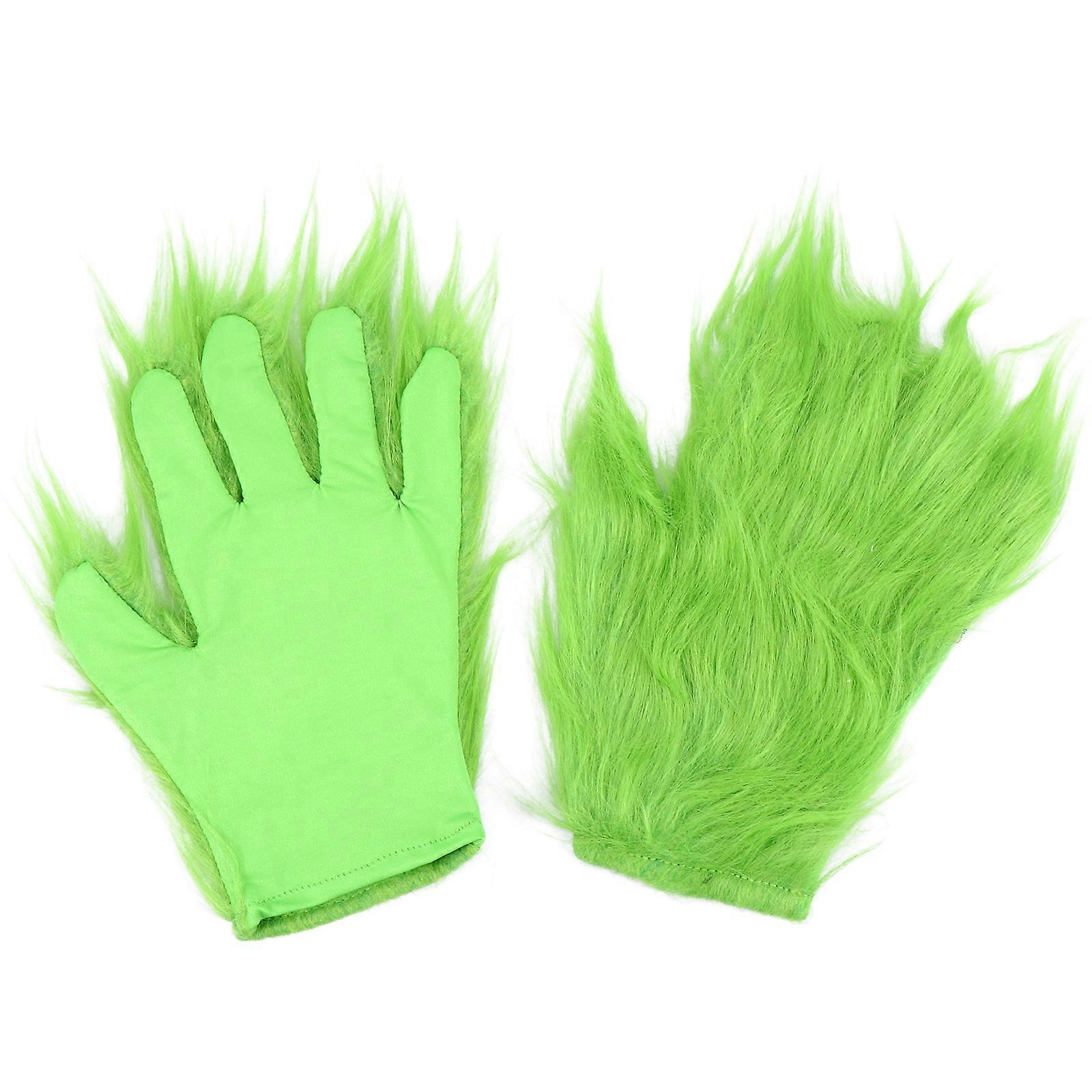 Green Accessories Xmas Costume Prop Halloween Hand Gloves Halloween ...
