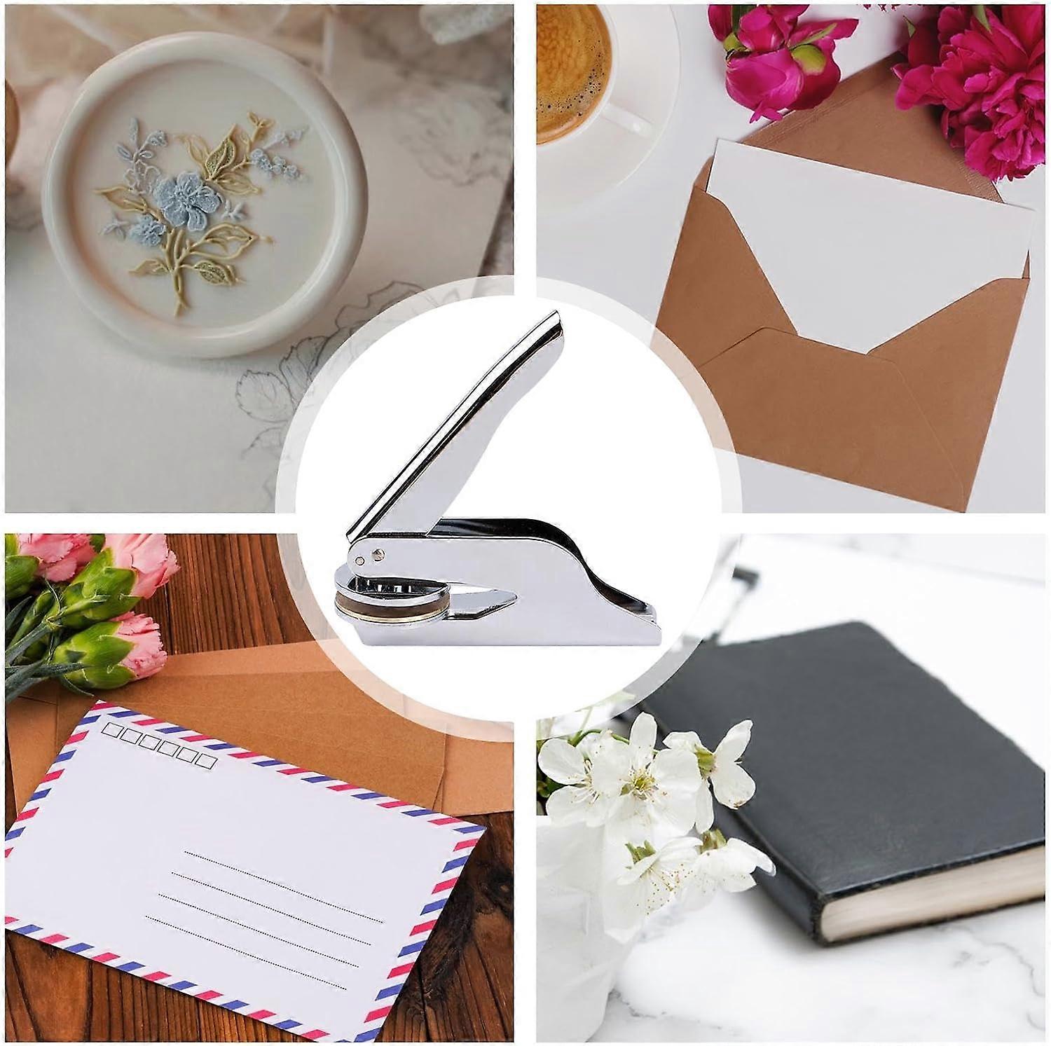 Paper Embosser | Library Book Stamp | Metal Embossing Seal, Handheld ...