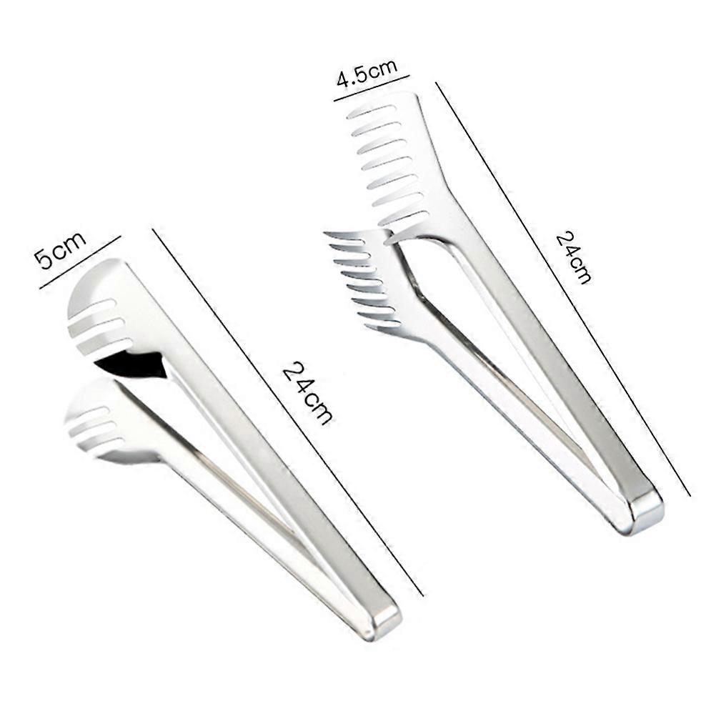 2PCS Stainless Steel Spaghetti Server Set Spaghetti Pasta Tong Fork ...