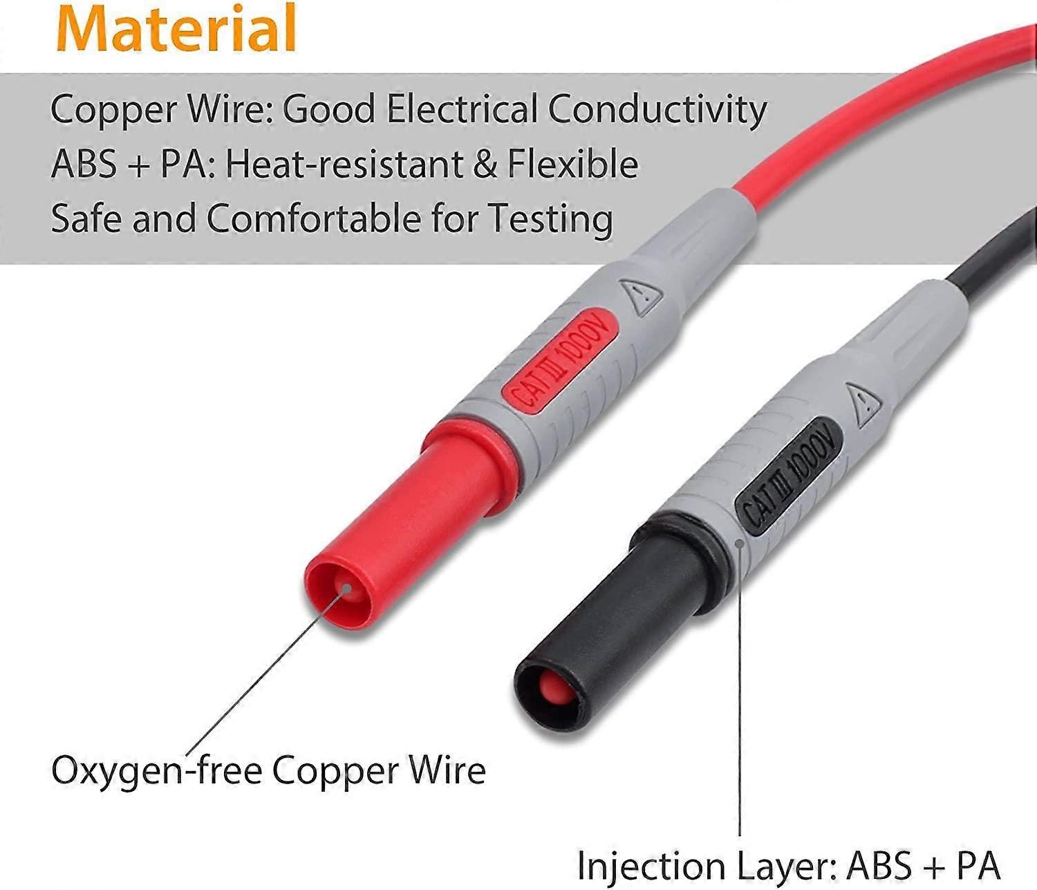 Multimeter Test Leads, 24pcs Electrical Multimeter Test Leads with ...