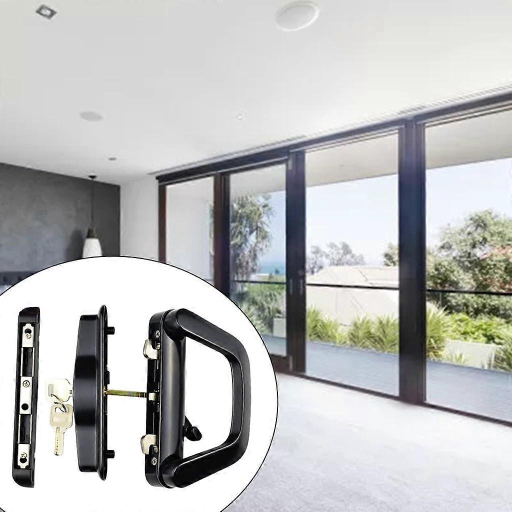 Sliding Patio Door Handle Set with for Key Zinc Alloy Mortise-Style ...