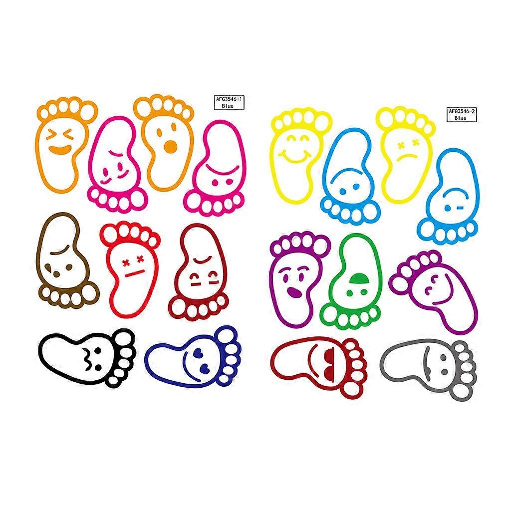 Glow in The Dark Sticker Paper, Cute feet Luminous Sticker,Glow in Dark ...