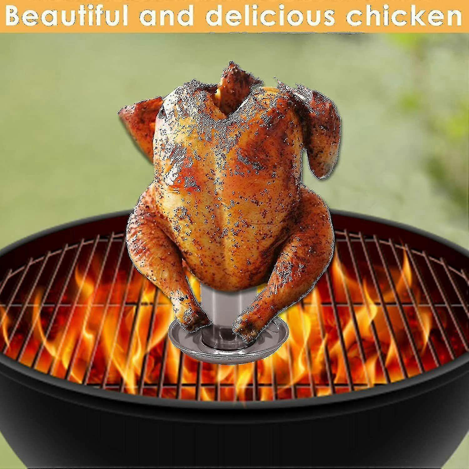 Chicken Holder Stainless Steel Chicken Roaster Poultry Rack For Grill ...