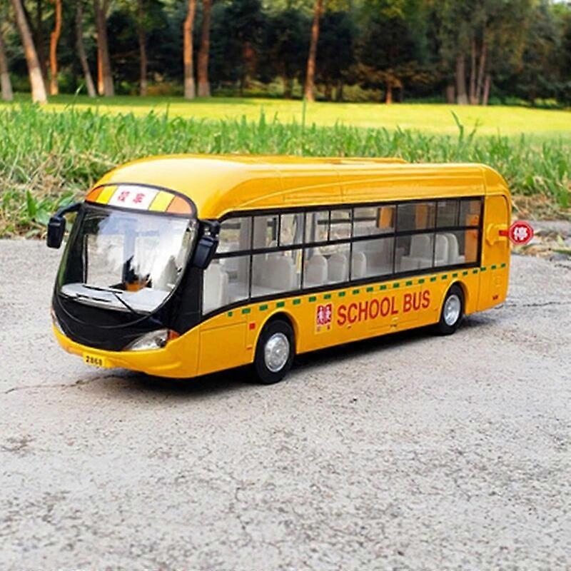 Electric Tourist Toy Traffic Bus Alloy Car Model Diecast Metal ...