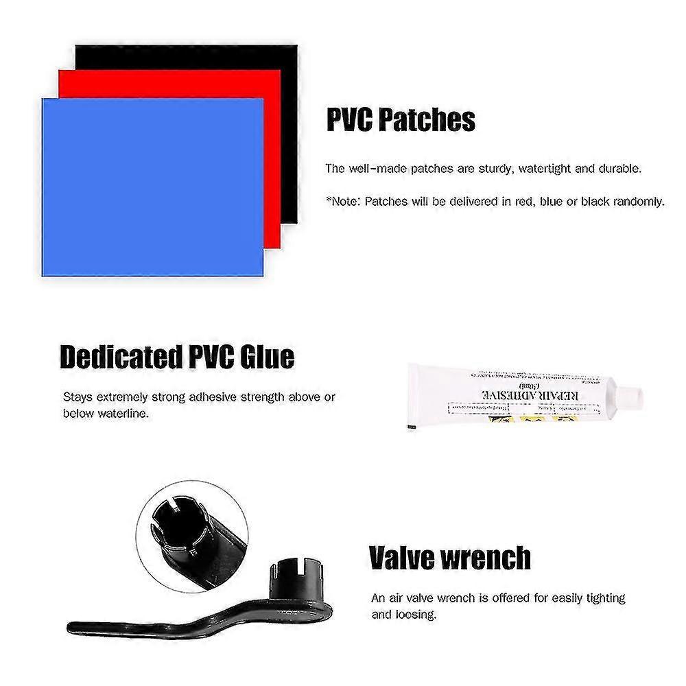 Sup Repair Kit With Pvc Patches And Glue For Inflatables Portable Stand ...