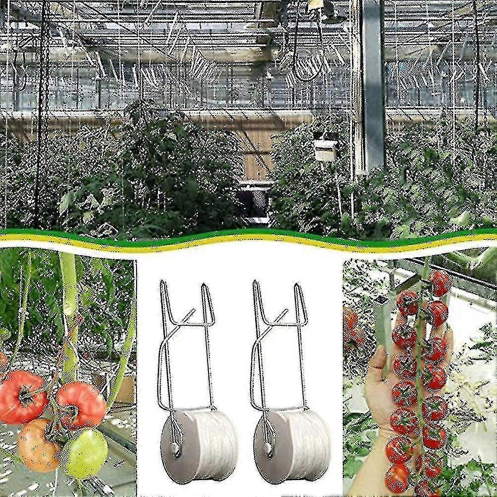 Tomato Support Hooks Trellis Roller Hooks With 15m Twine For Tomato ...