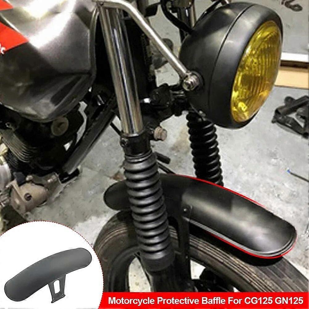 Fenders Universal Motorcycle Front wheel Fender Retro Black \Chrome ...