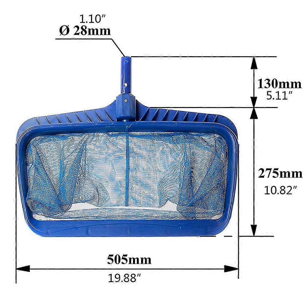 Heavy Duty Swimming Leaf Rake Cleaning Tool With Deep Fine Nylon Mesh ...
