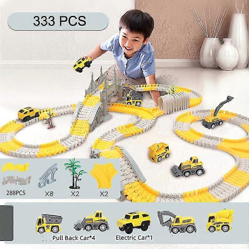 Diy Car Race Magic Rail Track Sets Brain Game Flexible Curved Creates ...