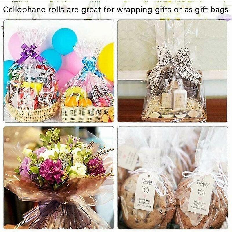 Craft Flower Bouquet Cellophane Wrap Roll, Transparent Clear and Strong ...