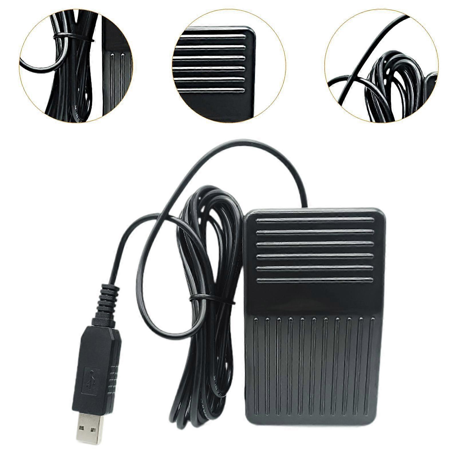 USB Foot Pedal Gaming Foot Pedal Work AntiSlip with 2M Cable Footswitch ...