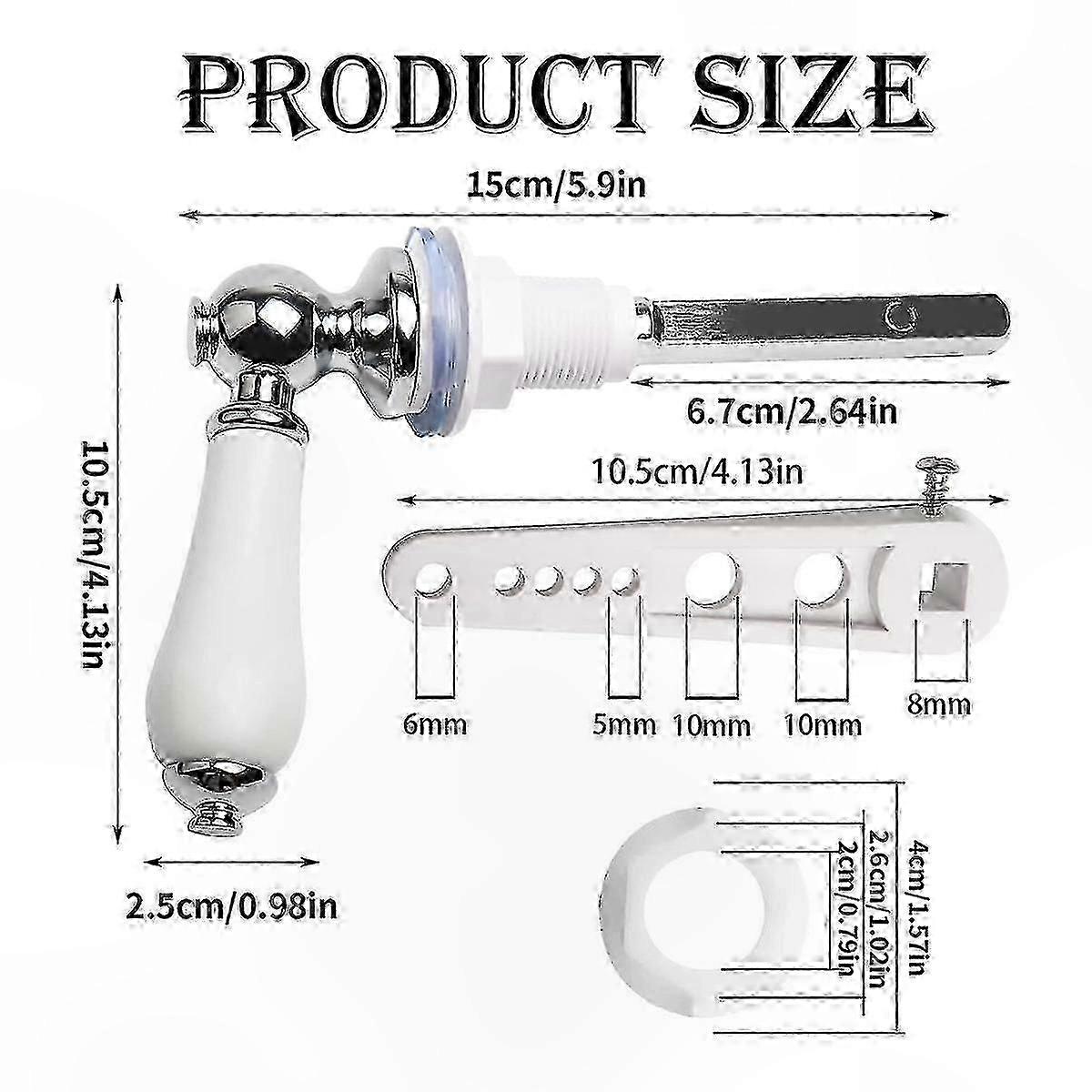 Victorian Style Toilet Flush Lever for Traditional Tanks, Durable Metal ...