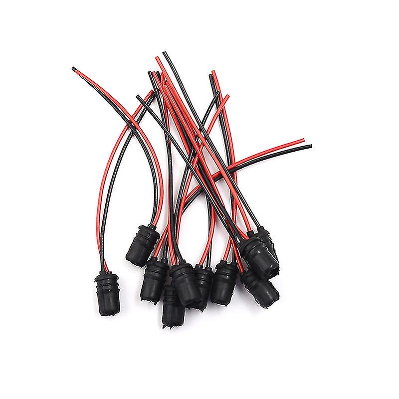 10pcs T10 Light Bulb Extension Socket Holder Soft Rubber Push-in Wedge ...