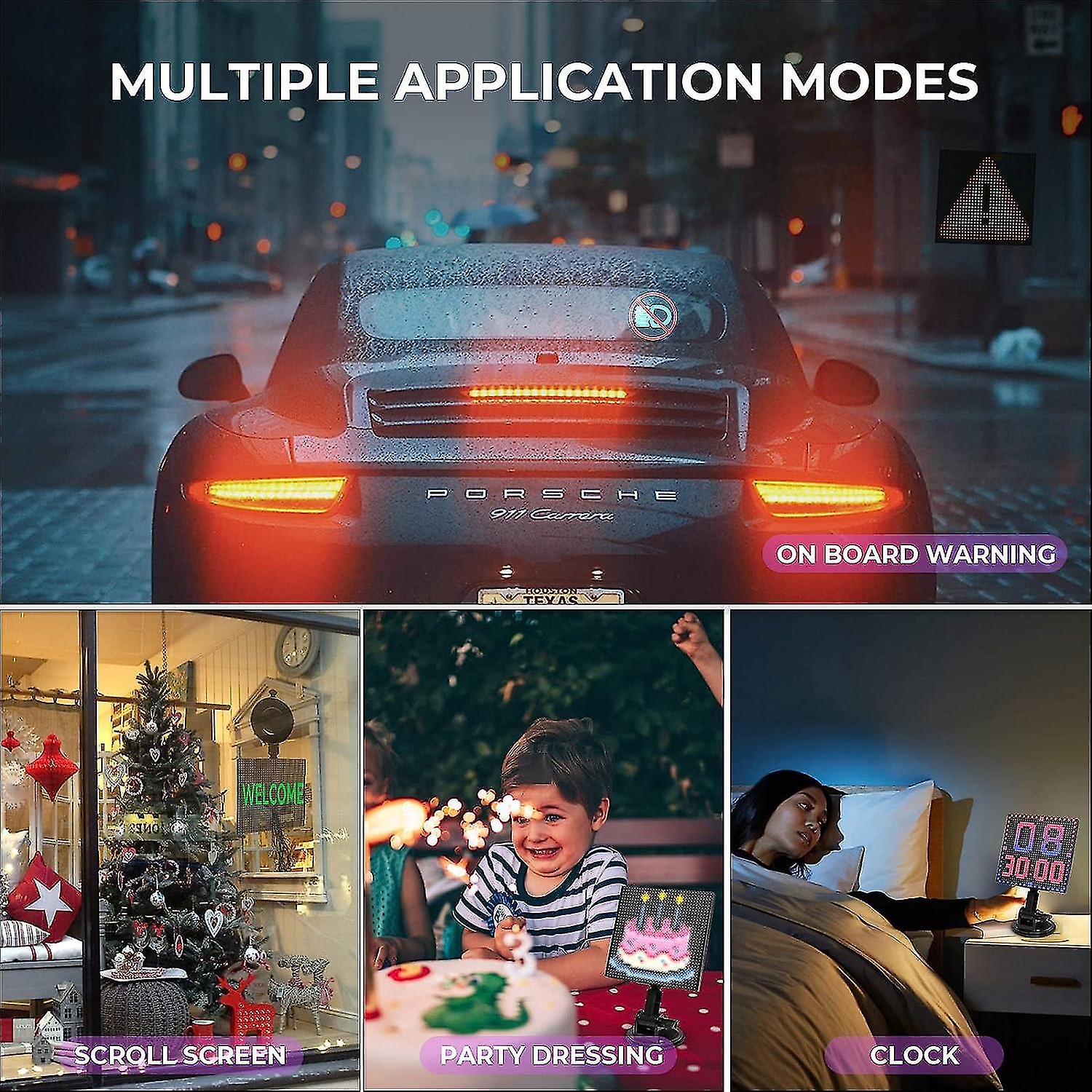 Pixel Display Screen, Smartphone App Control Led Car Sign Screen Custom ...